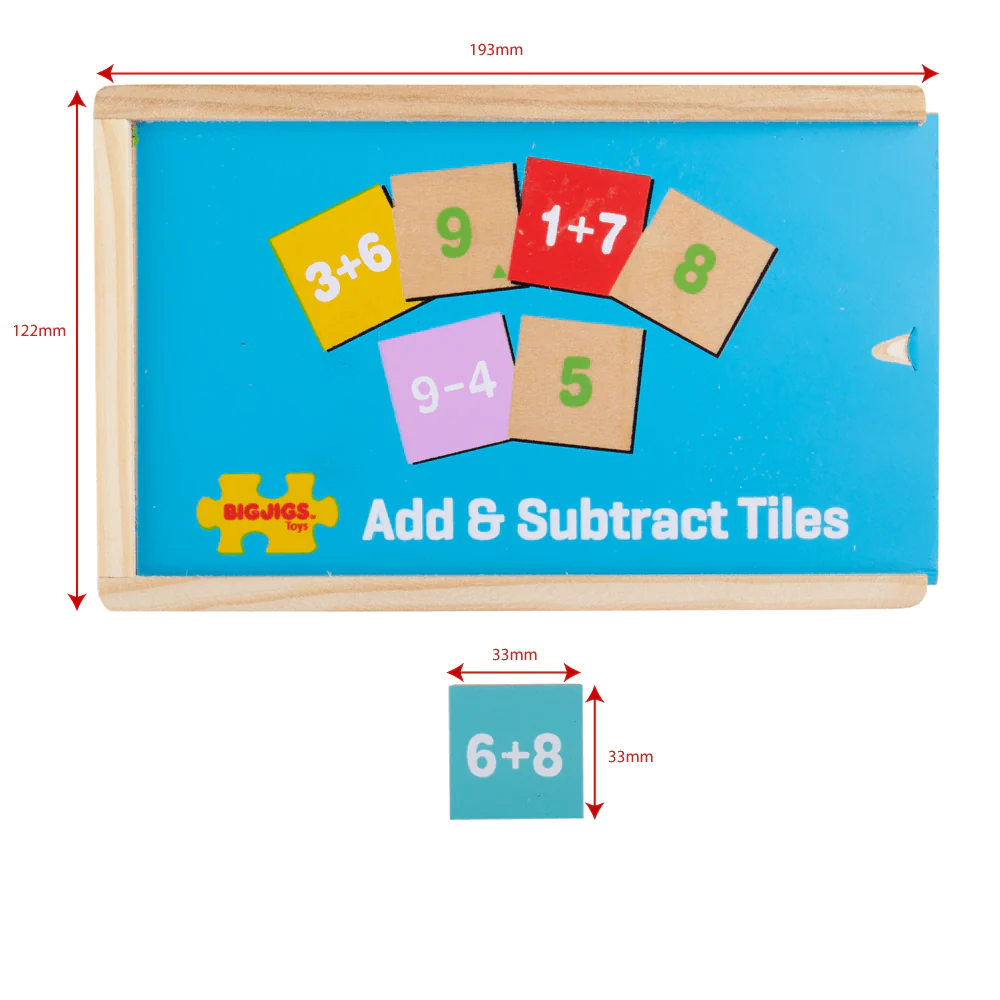 Bigjigs Toys Add and Subtract Box - Educational Wooden Toy - Little ...