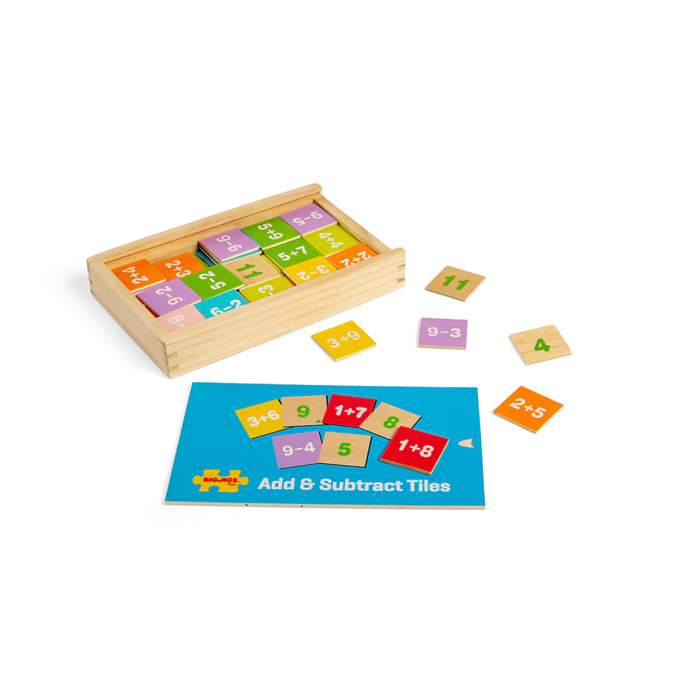 Bigjigs Toys Add and Subtract Box - Educational Wooden Toy - Little ...