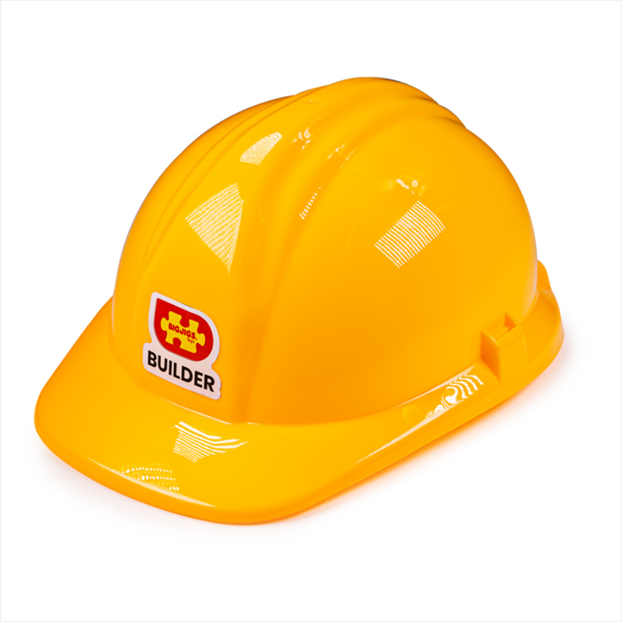Bigjigs Toys Builders Helmet - Kids Yellow "Safety" Helmet - Little ...