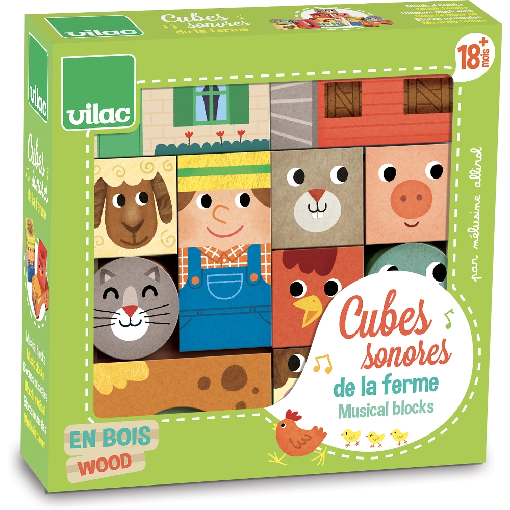 Vilac Farm Musical Blocks - Little Dreamers